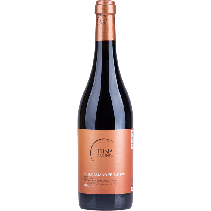 루나 아젠타 네그로아마로 프리미티보 - 유리병 750mL(LUNA ARGENTA NEGROAMARO PRIMITIVO) - 벨루가